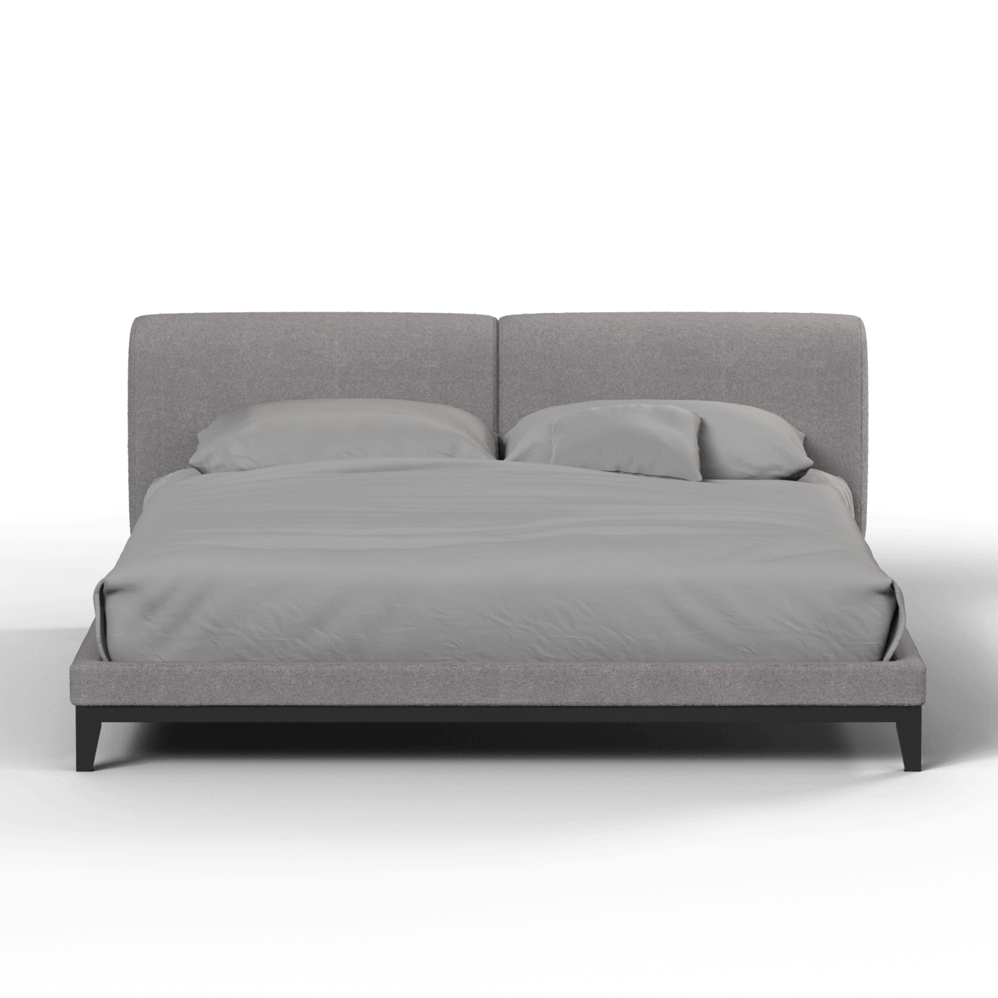 Infinity Double Bed in Grey Linen | Double Beds | Bedspoke